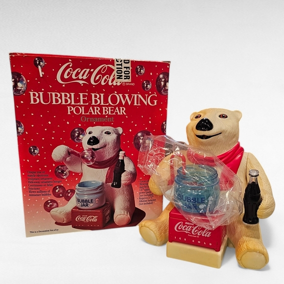 Coca Cola | Holiday | Cocacola Bubble Blowing Polar Bear Animated | Poshmark